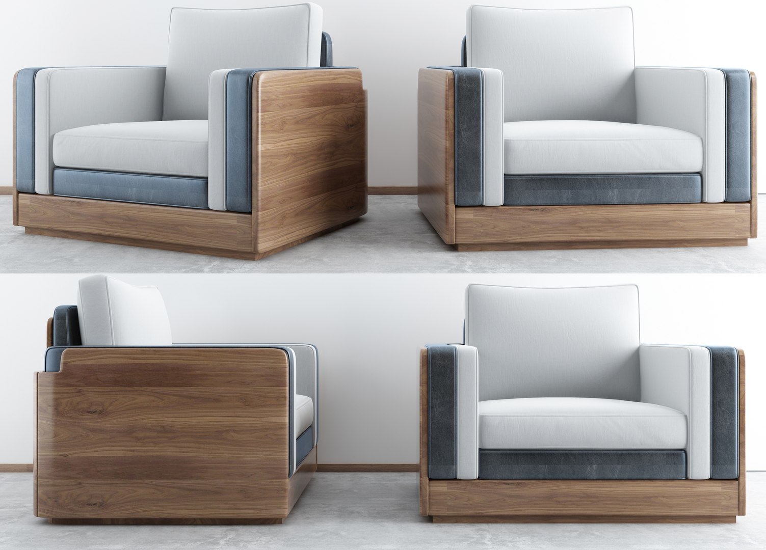 Modern single person sofa model model - TurboSquid 2057734