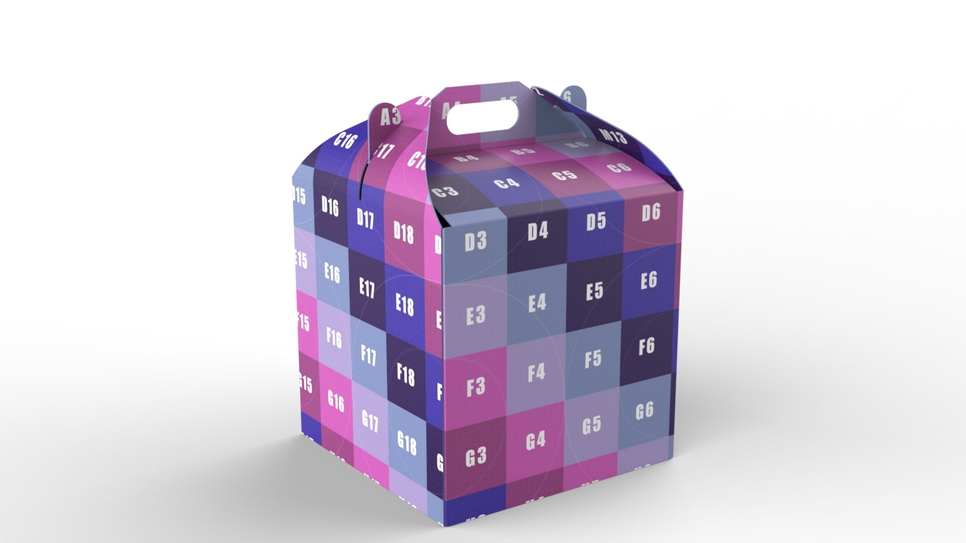 3D Packaging Box Carrying Handle 200x200x200mm - TurboSquid 2227410