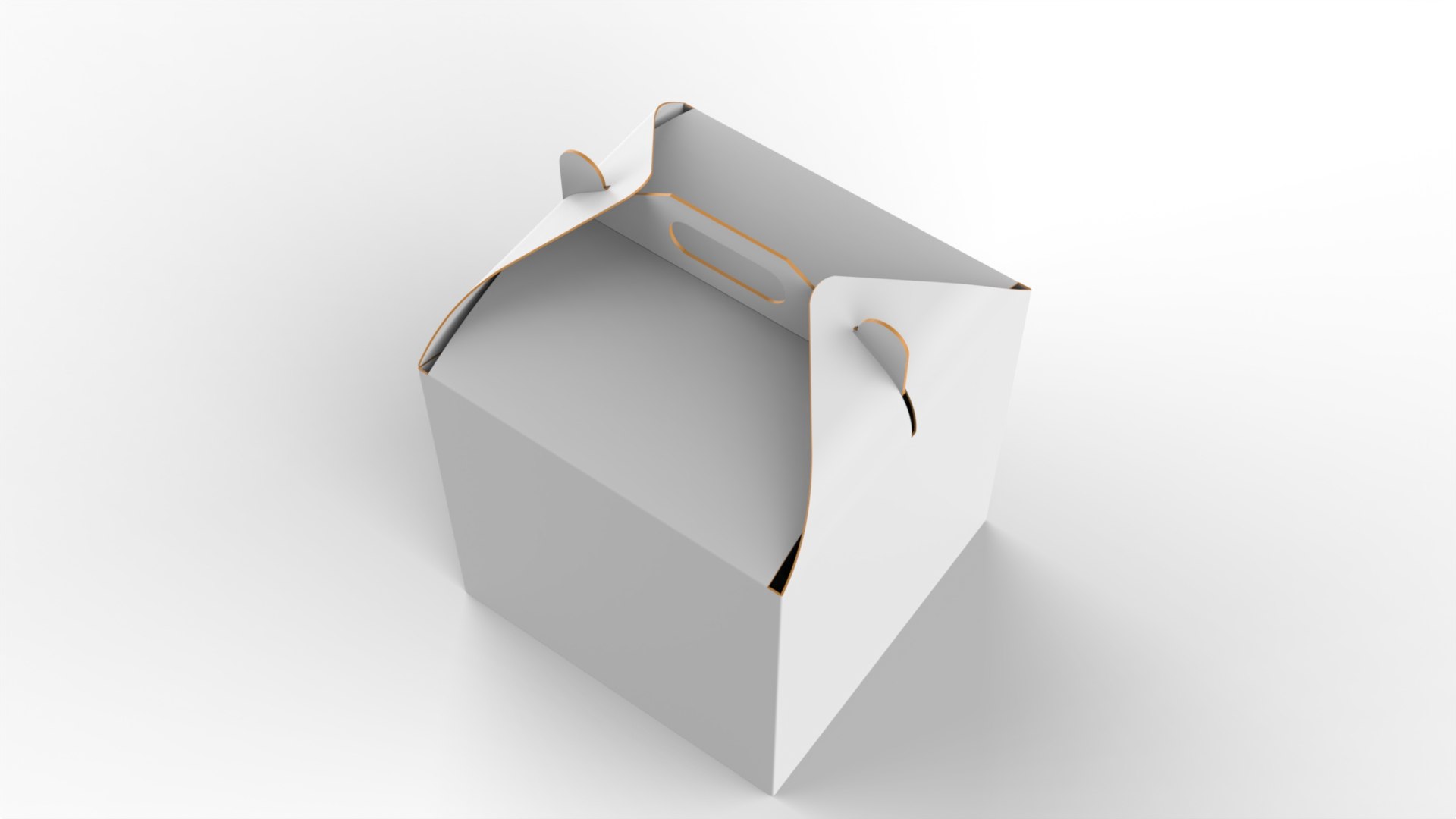 3D Packaging Box Carrying Handle 200x200x200mm - TurboSquid 2227410