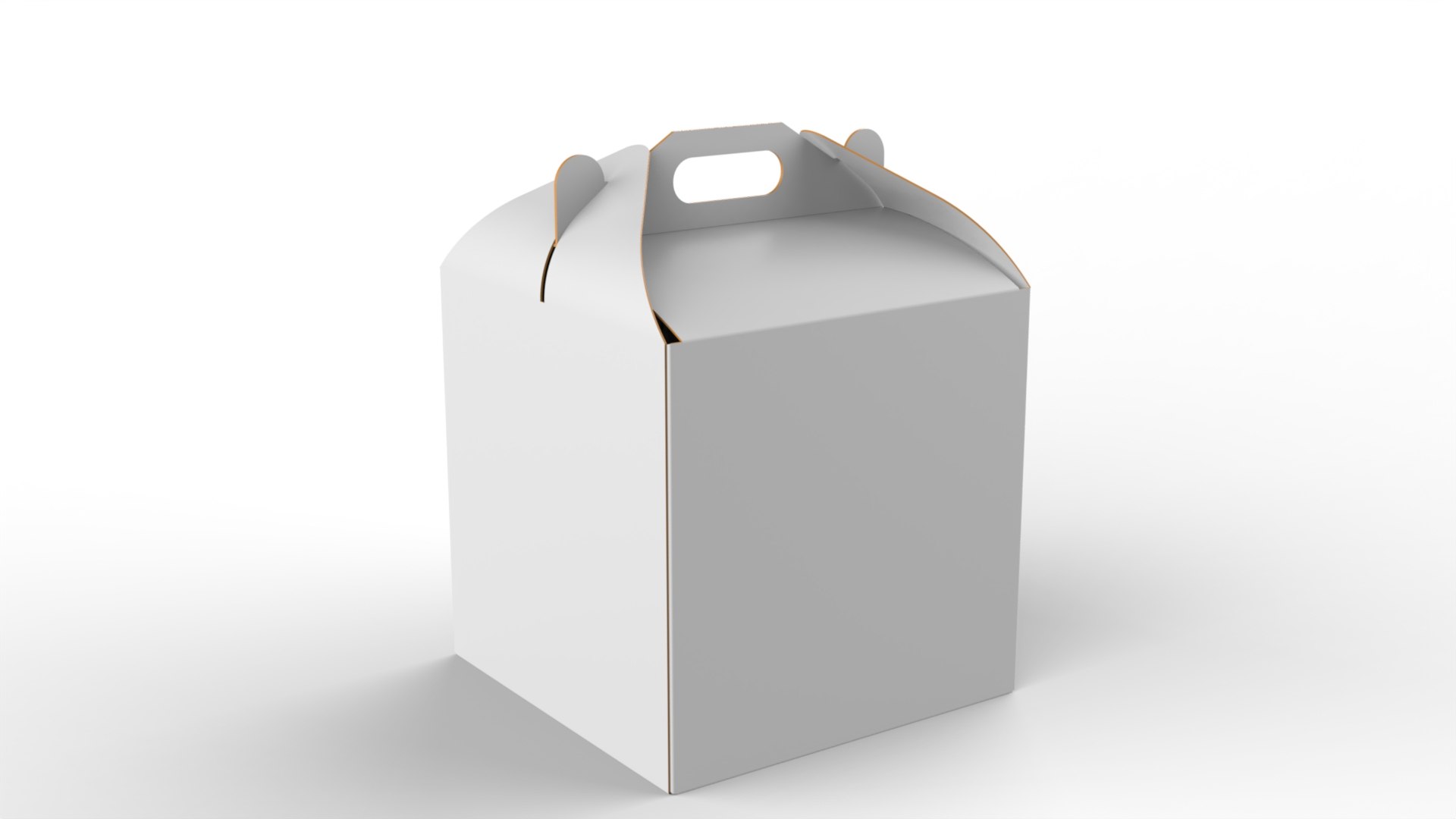 3D Packaging Box Carrying Handle 200x200x200mm - TurboSquid 2227410