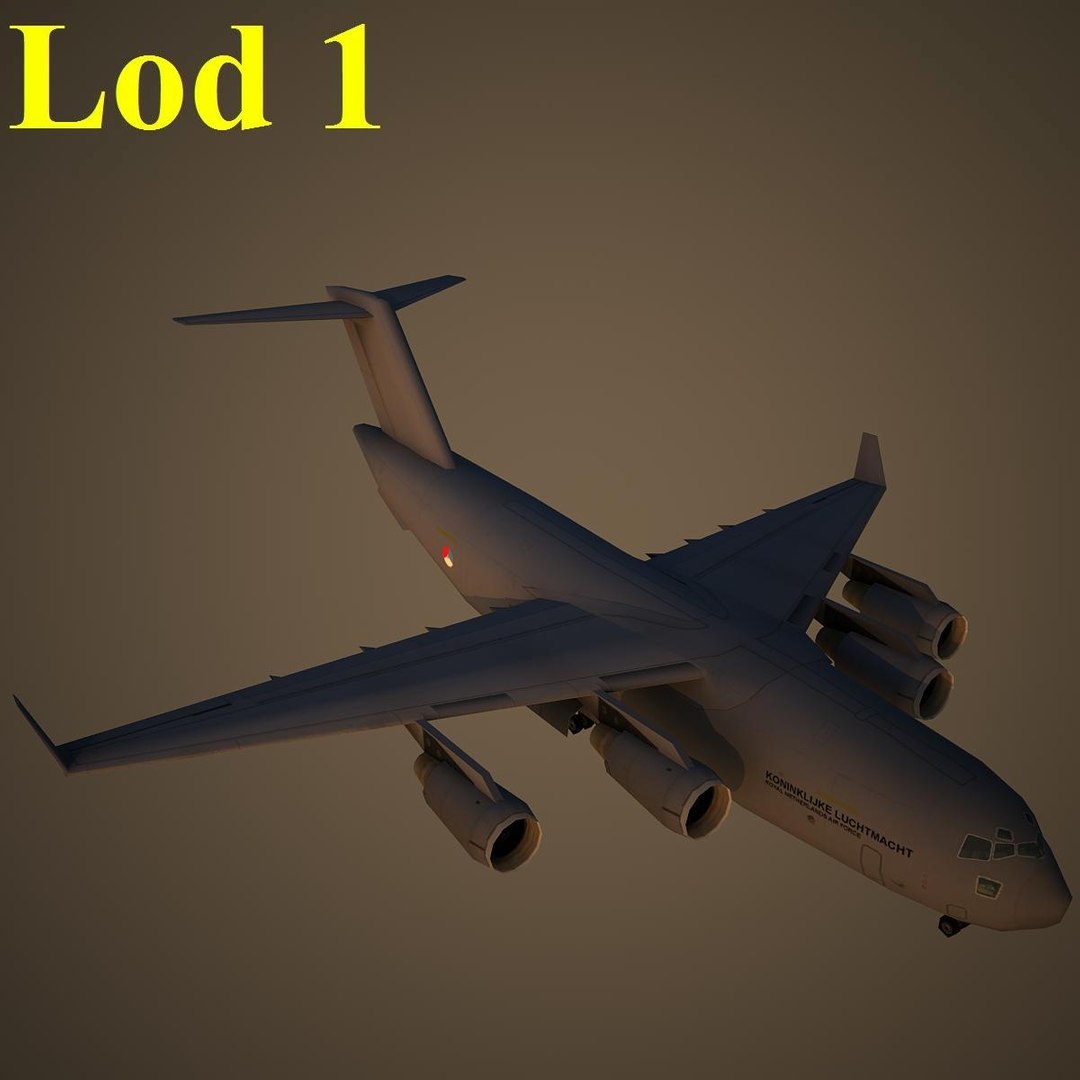 3d Boeing Rnl Military Transport Model