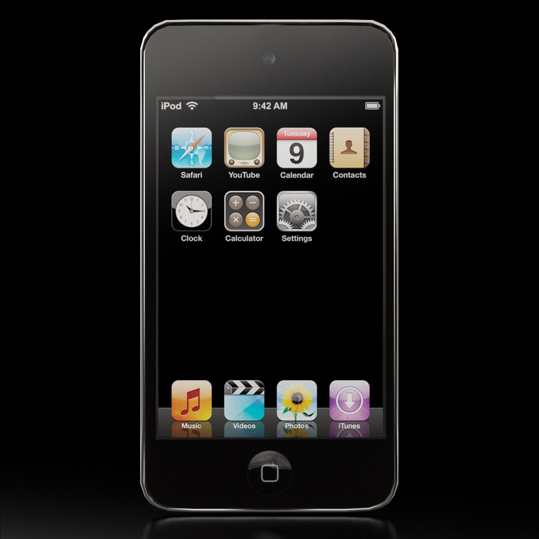 3d model of apple ipod touch generation