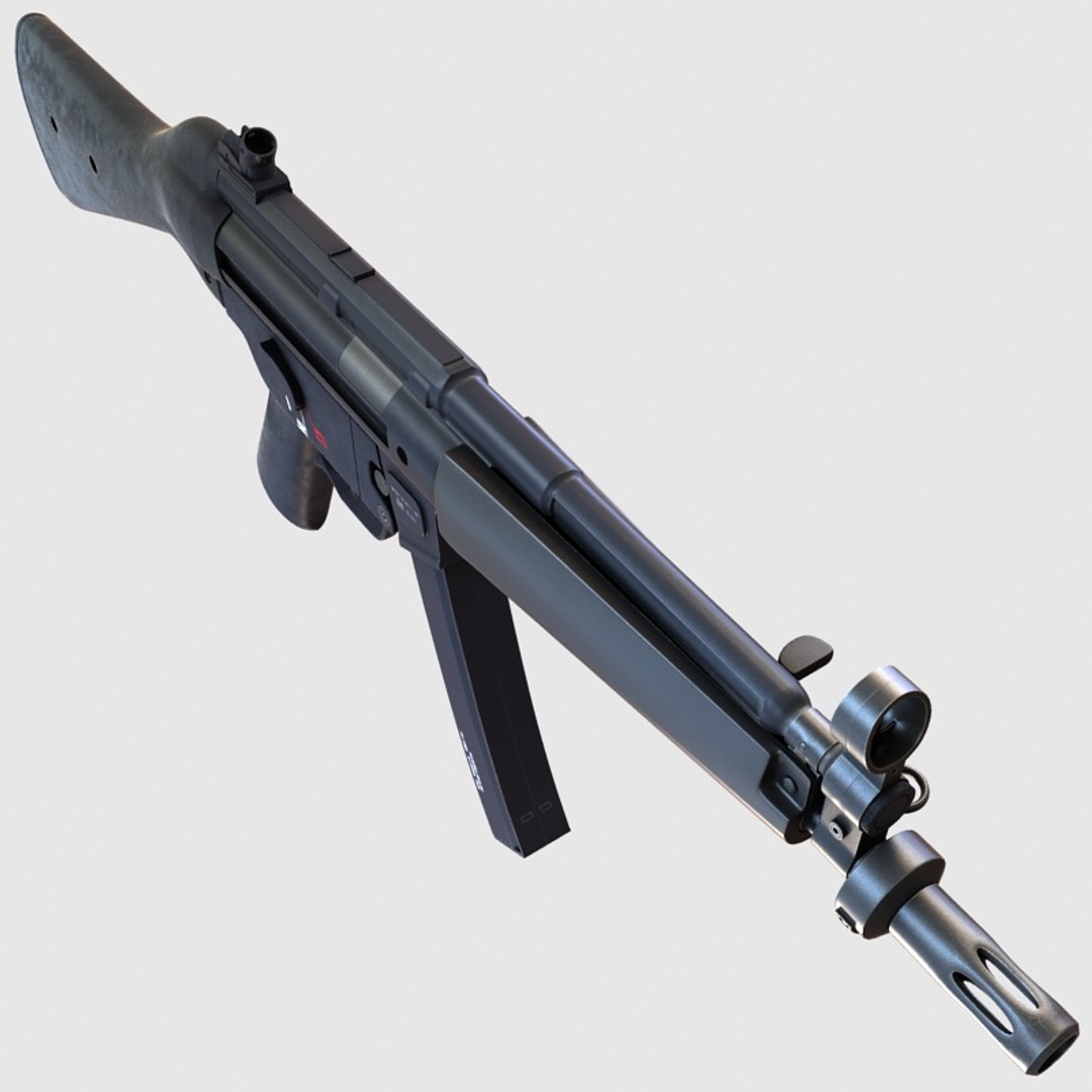 3d realistic submachine gun sf