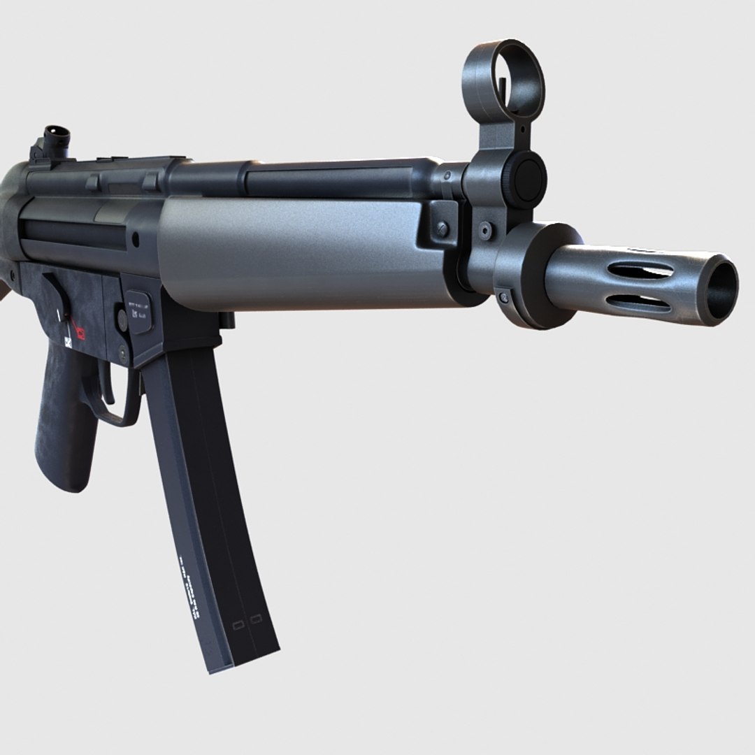 3d realistic submachine gun sf