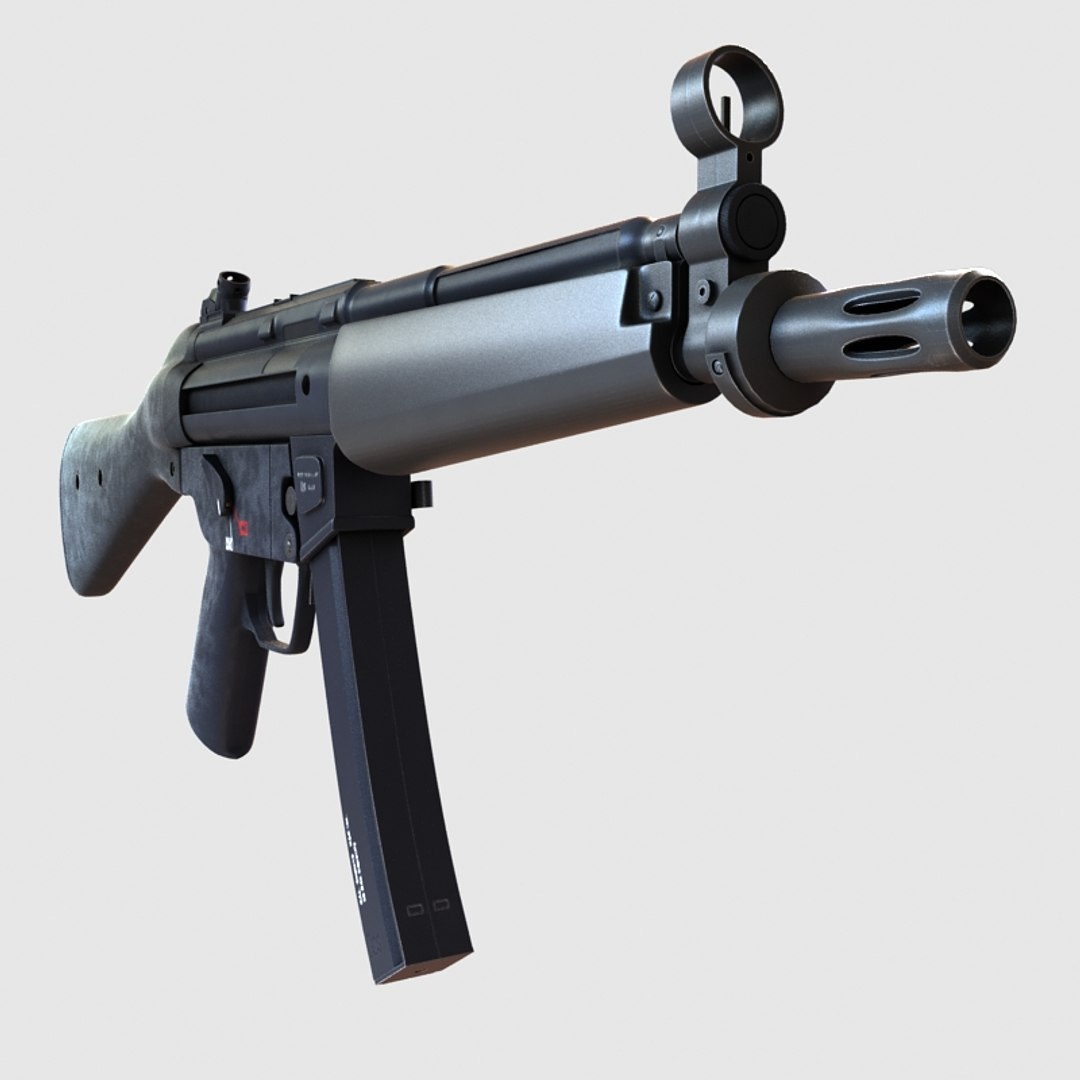 3d realistic submachine gun sf