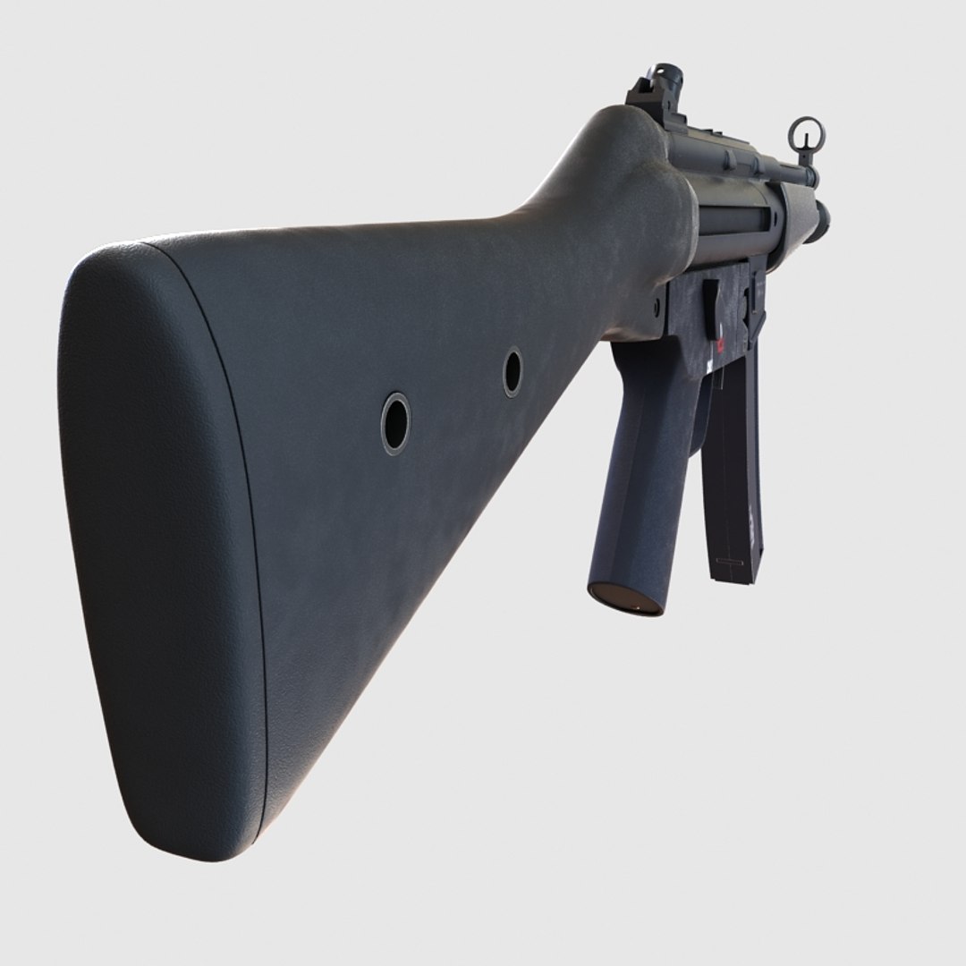 3d realistic submachine gun sf