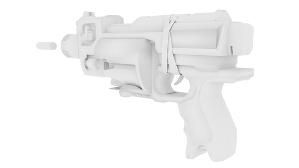 futuristic blaster obj