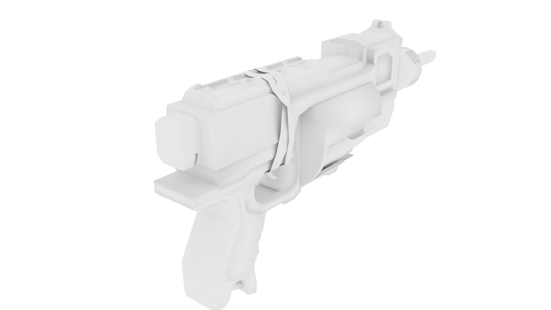 Futuristic Blaster Obj