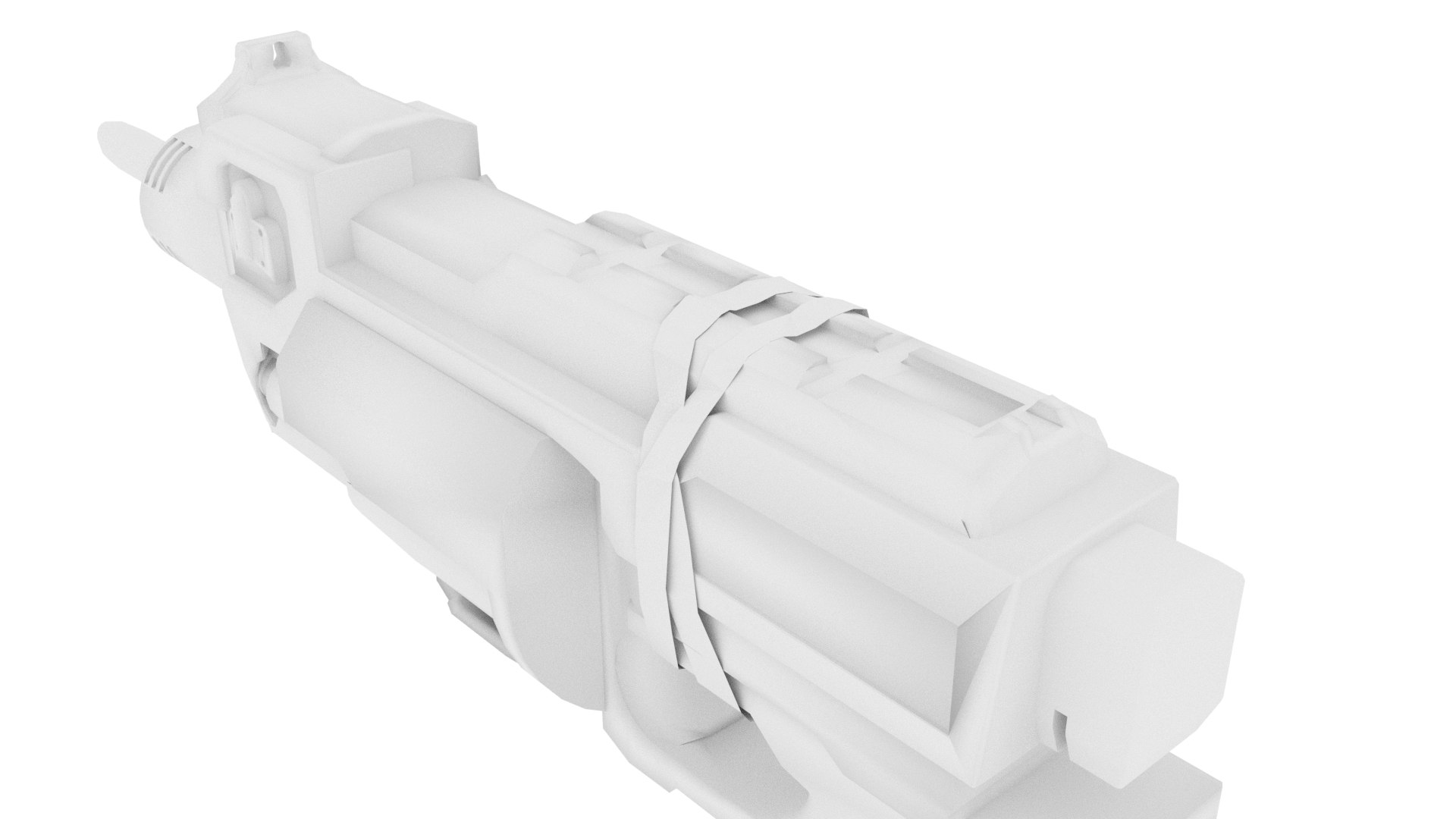 Futuristic Blaster Obj