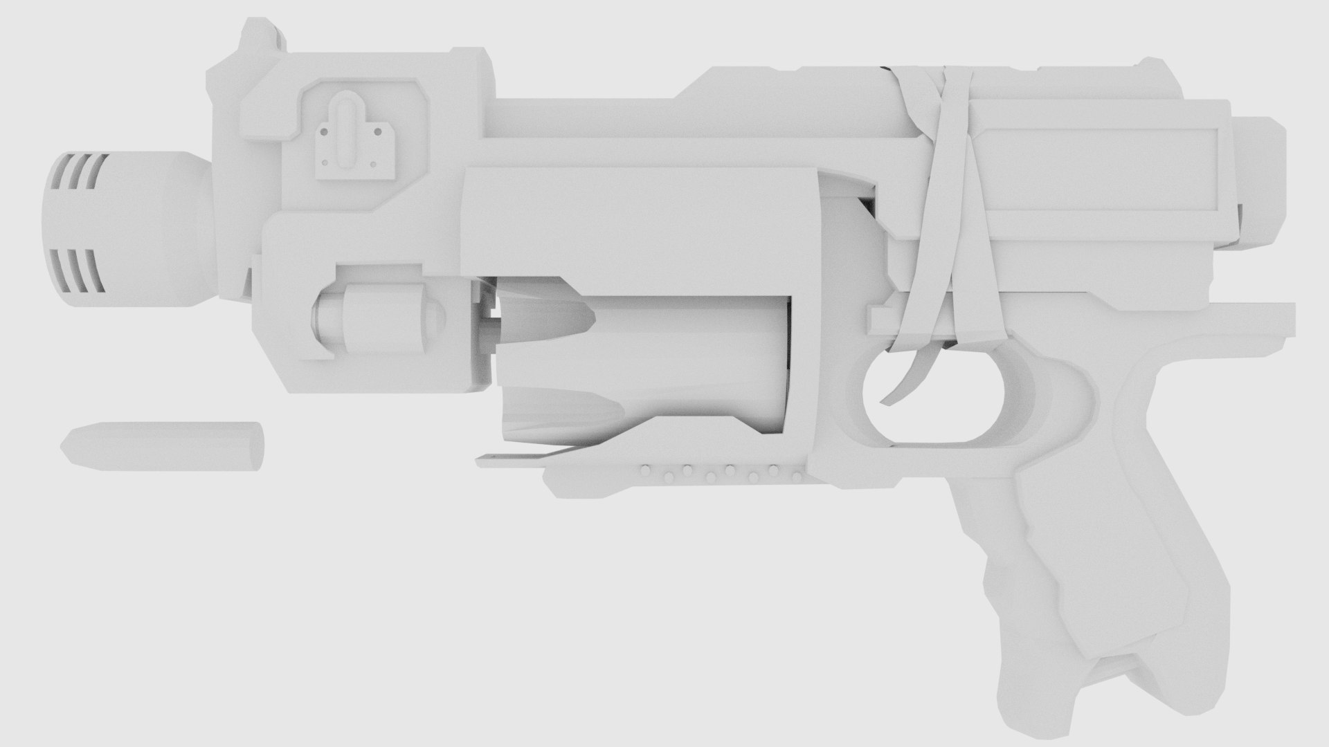 Futuristic Blaster Obj