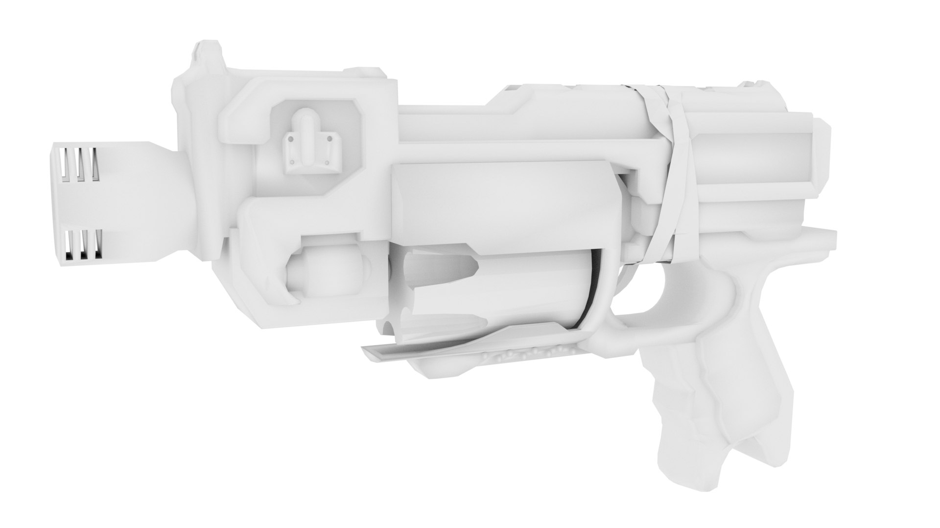 Futuristic Blaster Obj