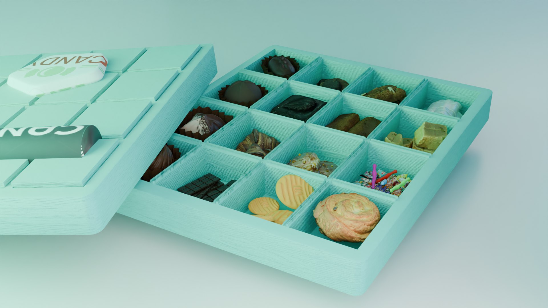 Box Of Sweets 3D Model - TurboSquid 2246425