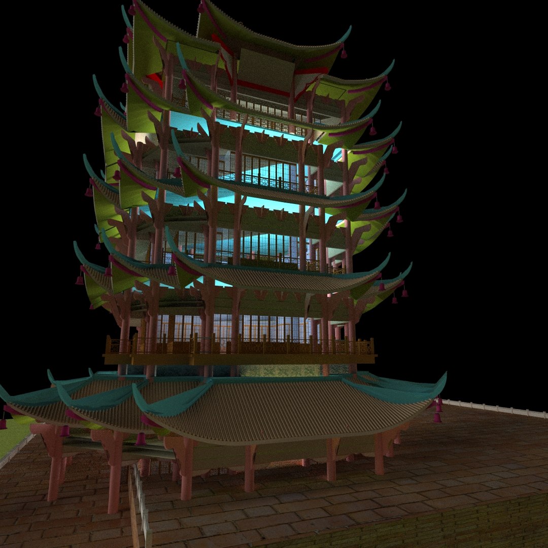 Chinese Tower 3D Model - TurboSquid 1609277