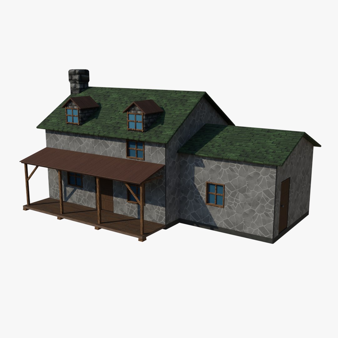 Stylized Low Poly Cottage 3D Model - TurboSquid 1852704