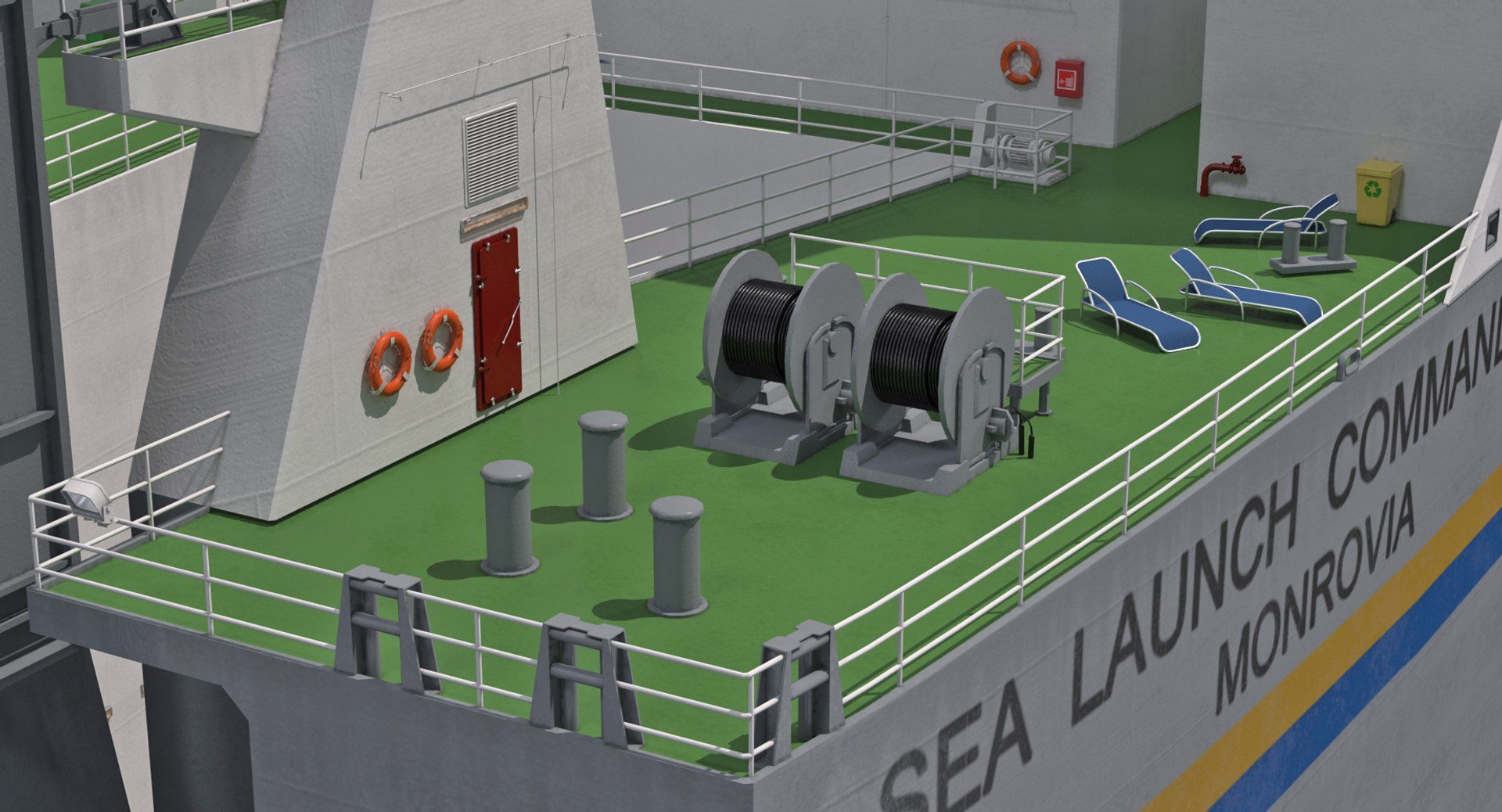 Rocket Launch Command Ship 3D Model - TurboSquid 1238172