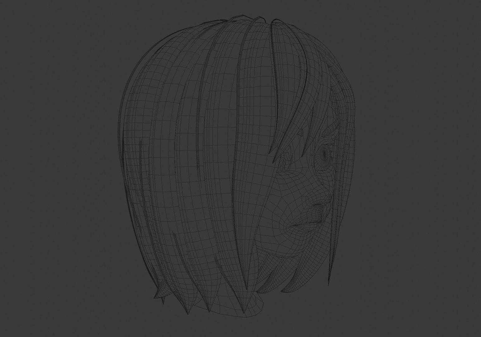 Basic Cartoon Hairstyle 3D Model - TurboSquid 1917559