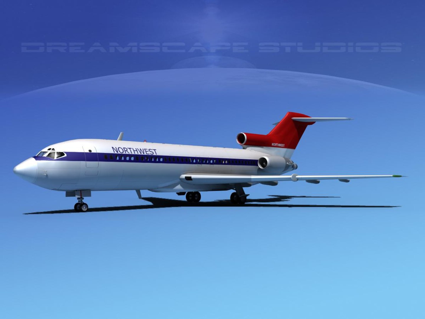 3d Boeing 727 727-100