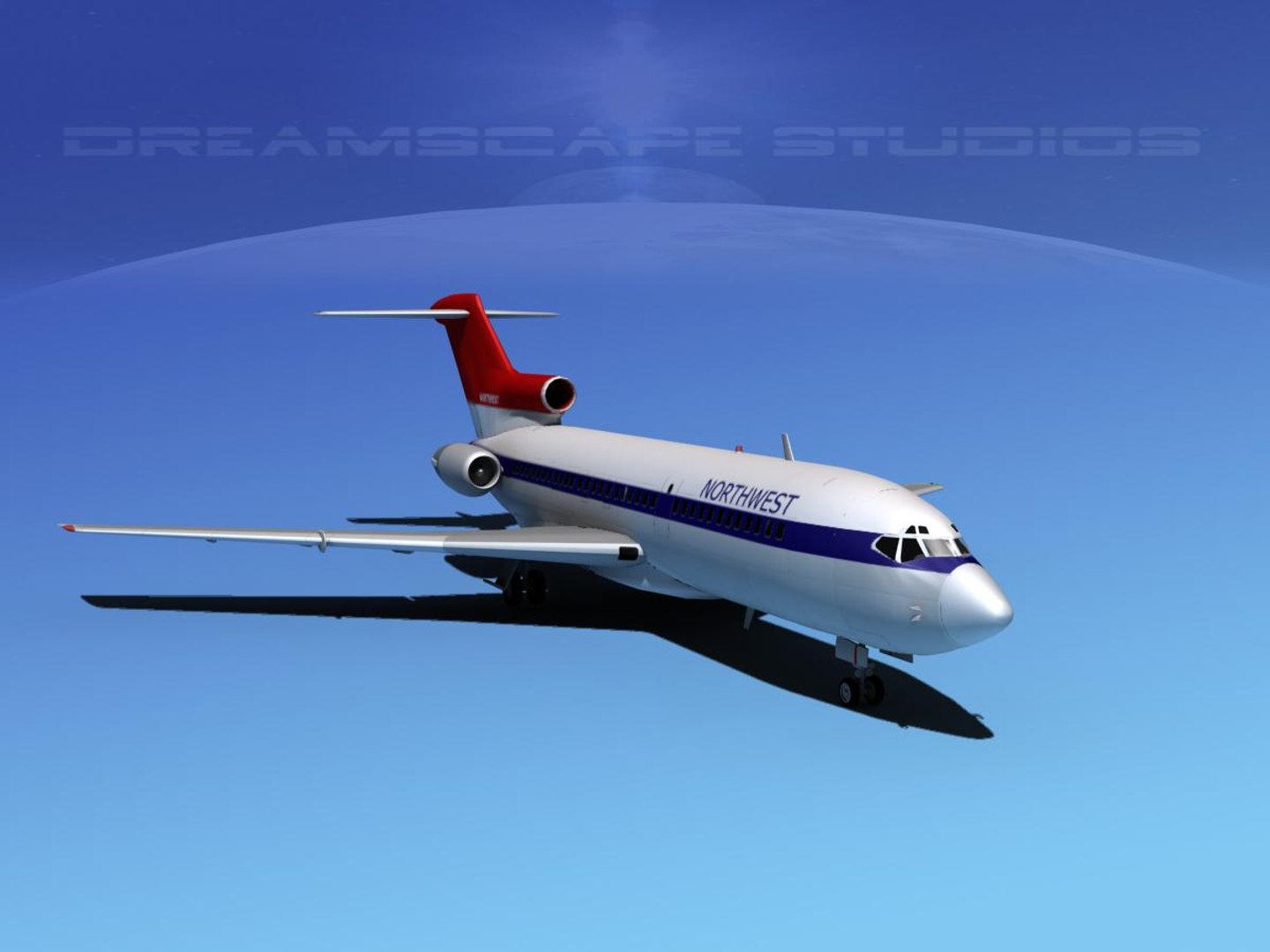 3d Boeing 727 727-100