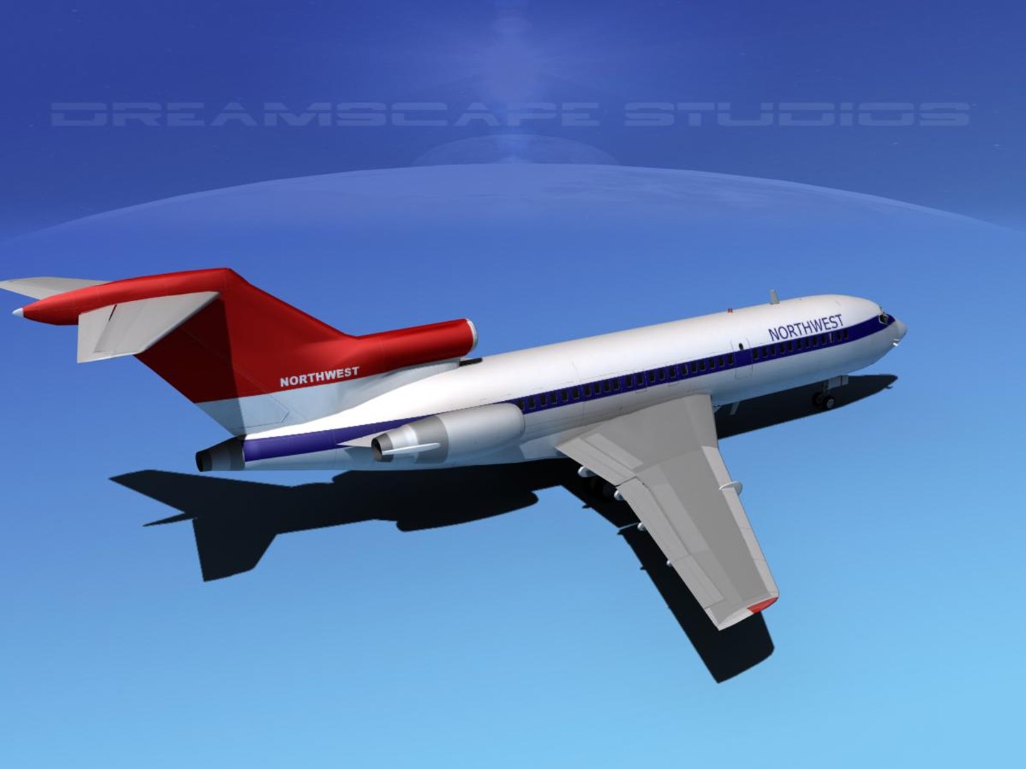 3d Boeing 727 727-100