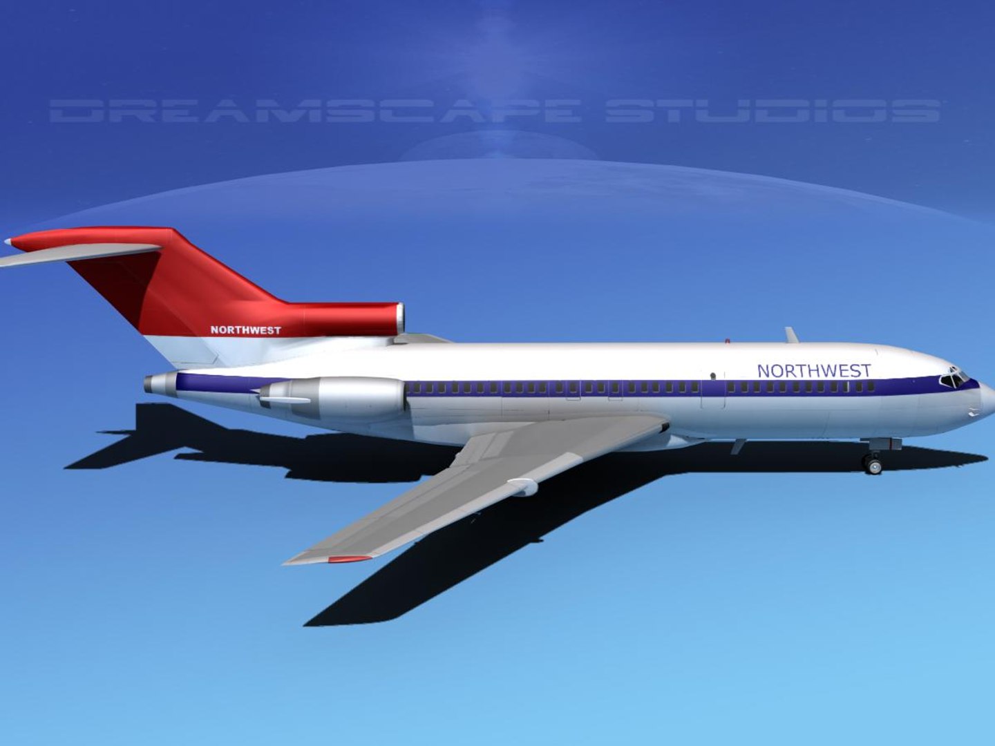 3d Boeing 727 727-100