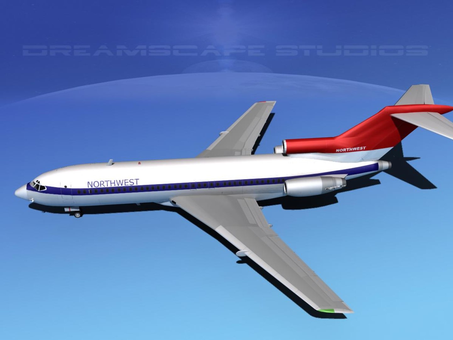 3d Boeing 727 727-100