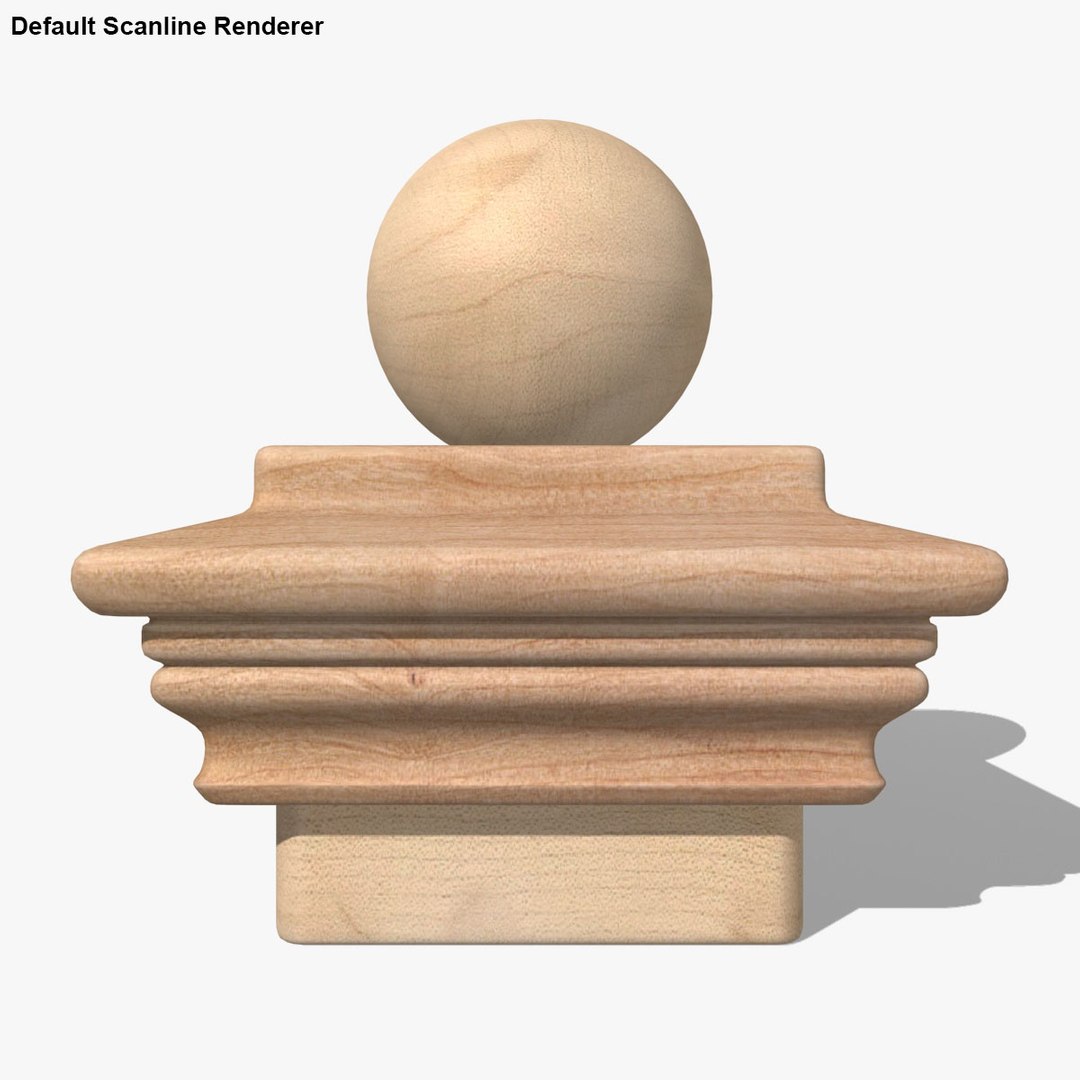 3d realistic nantucket finial set model
