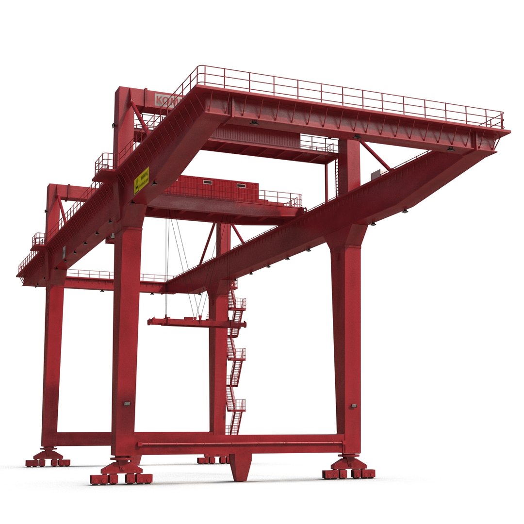 3d Model Rail Mounted Gantry Container Crane