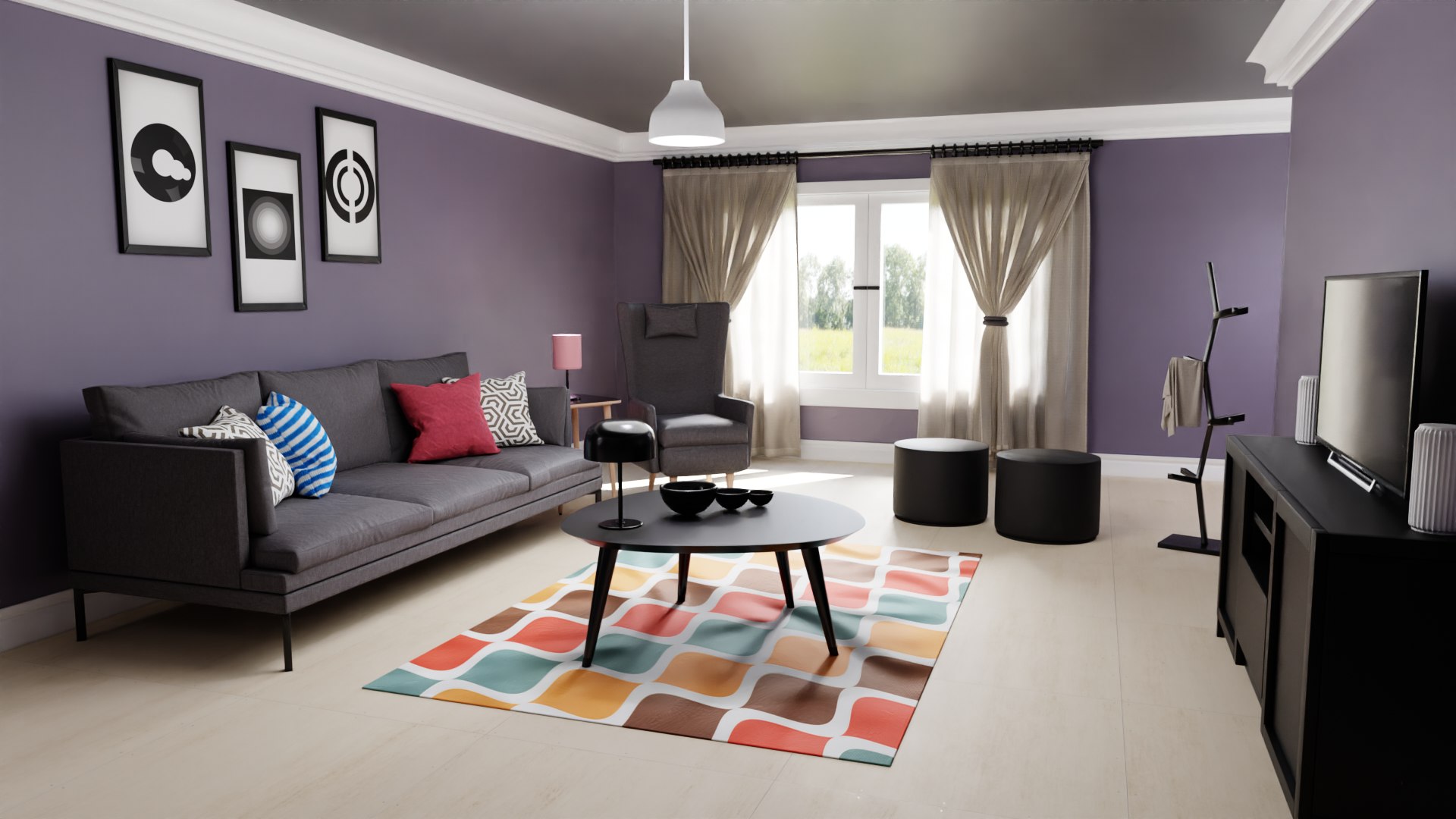 Complete Living Room 3D - TurboSquid 1864344