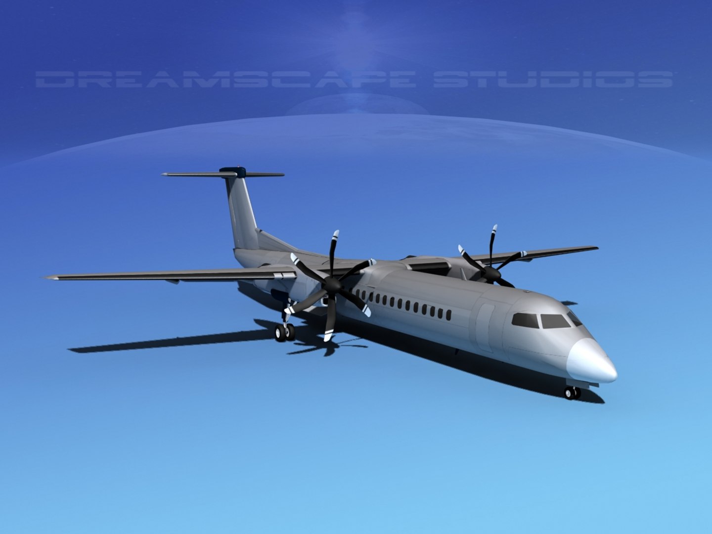 3d Model Dhc-8-400 400