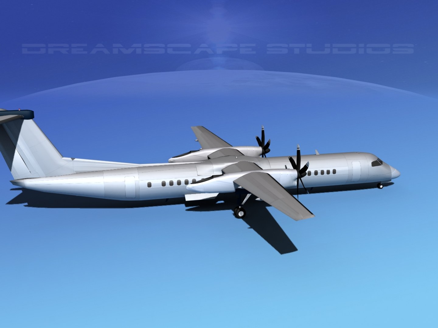 3d Model Dhc-8-400 400