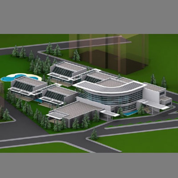 3d school building 02 model