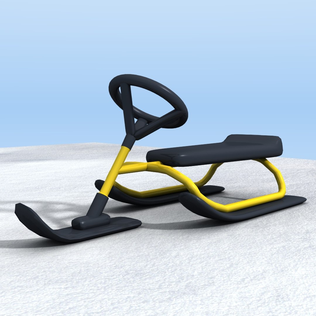 3d Model Of Toy Snowmobile