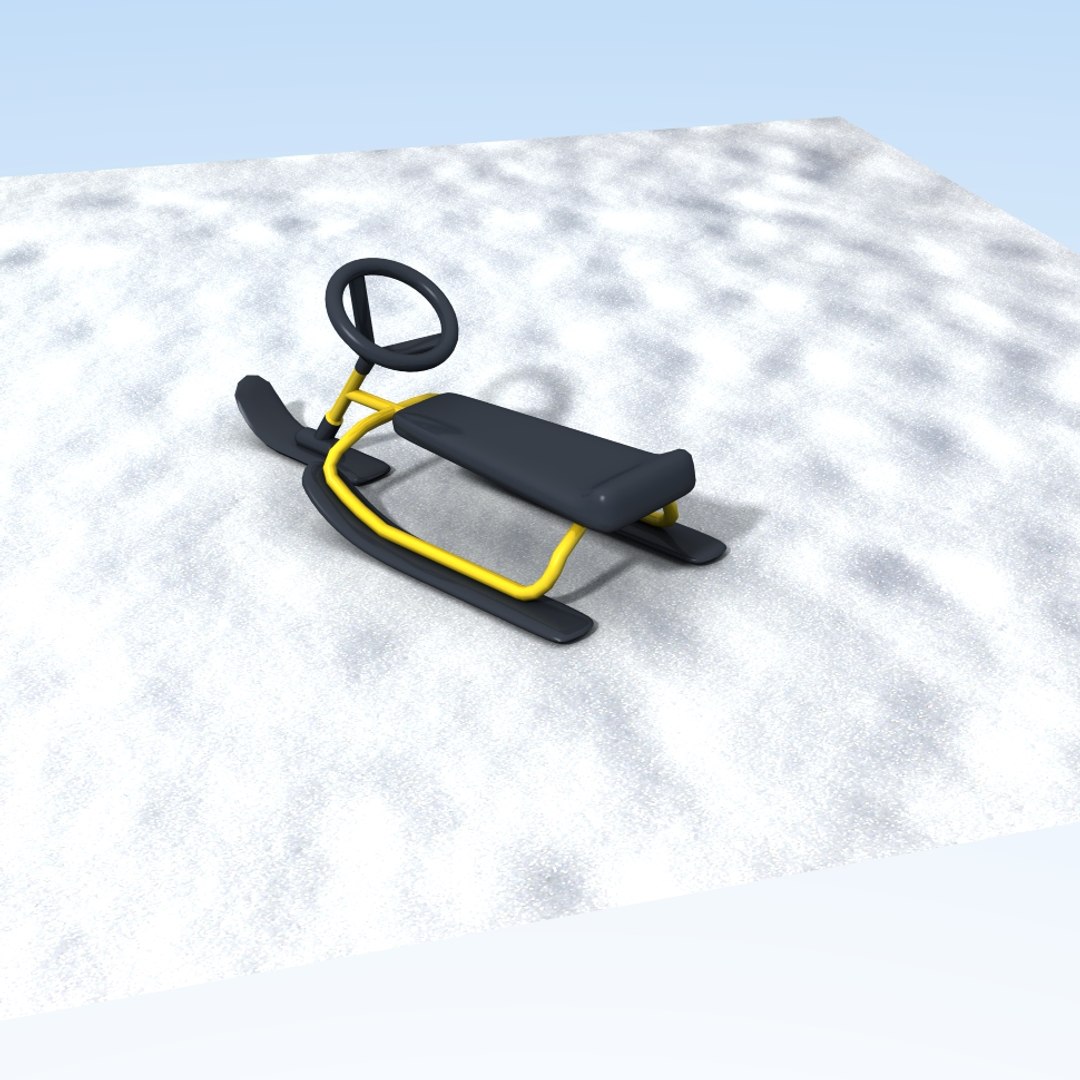 3d Model Of Toy Snowmobile