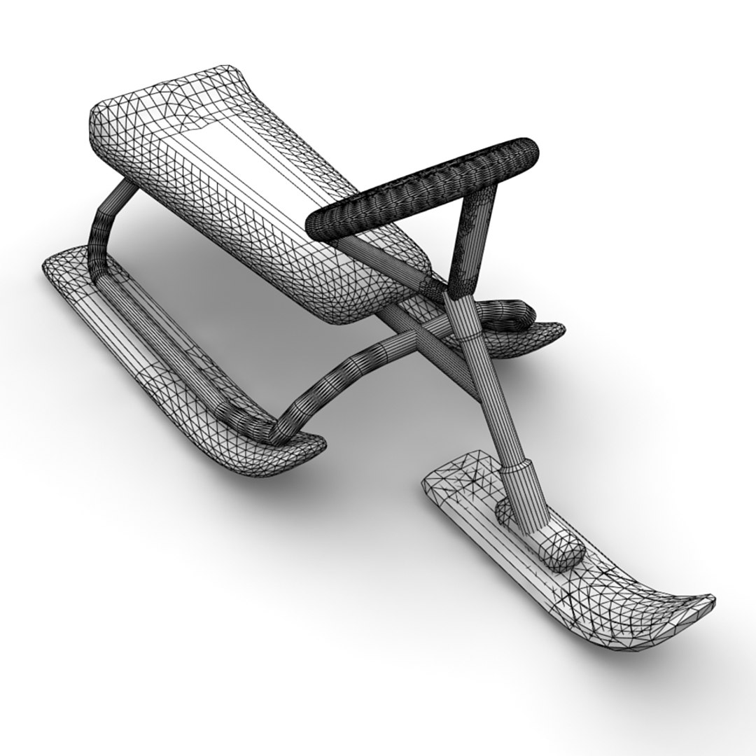 3d Model Of Toy Snowmobile