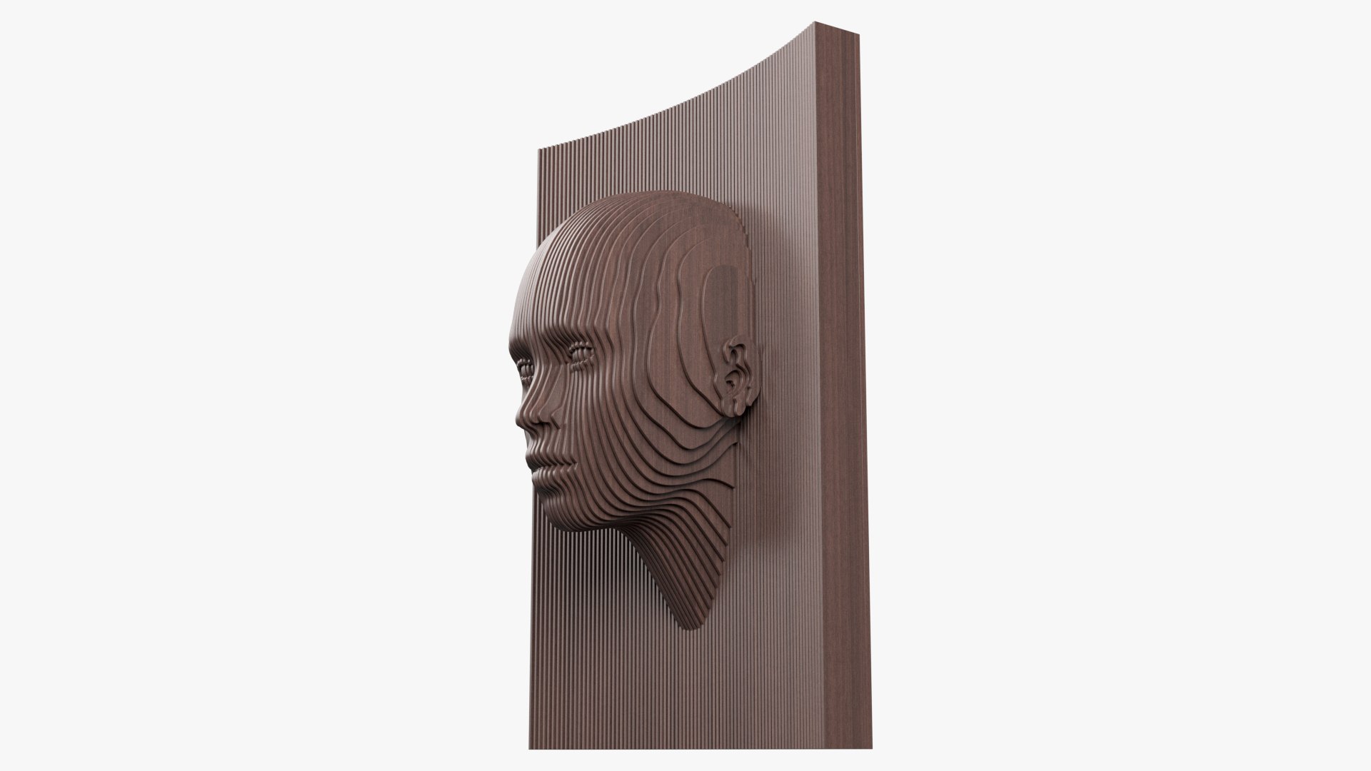 Modern Wooden Wall Decor Panel - Human Form 3D Model - TurboSquid 2358344