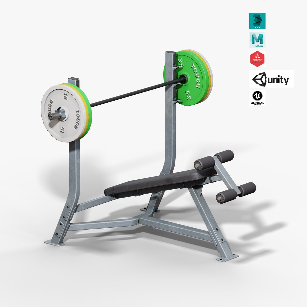 Decline Bench 3D Model - TurboSquid 2277714