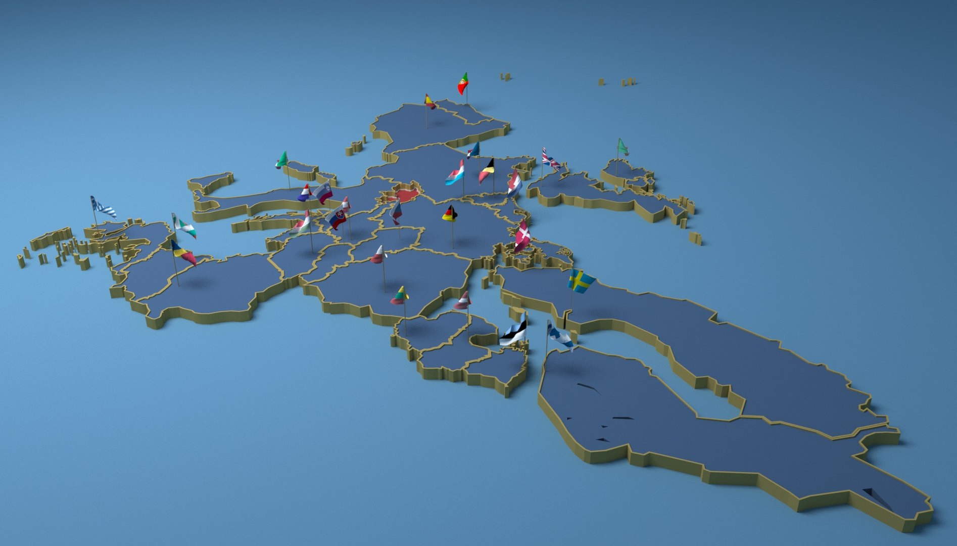 European eu states 3D model - TurboSquid 1483340