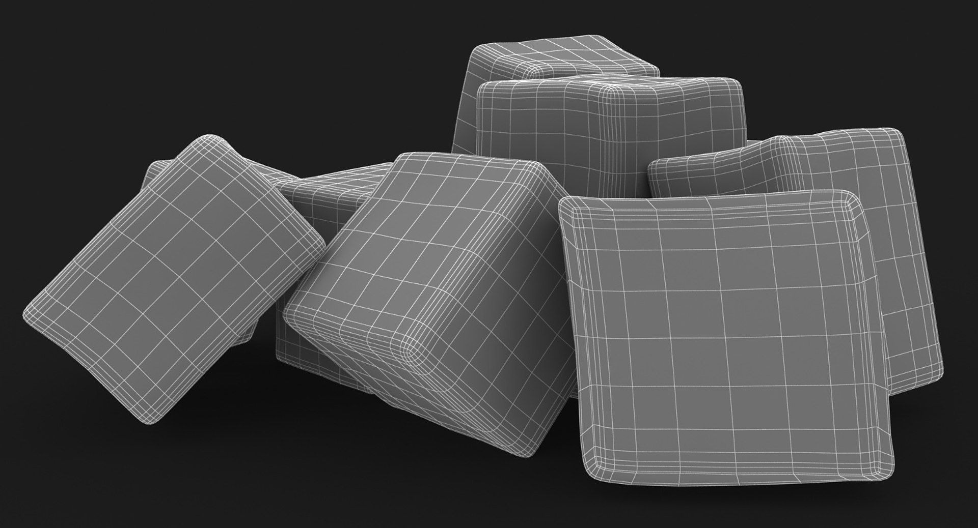 3d Model Of Realistic Fresh Tofu 02