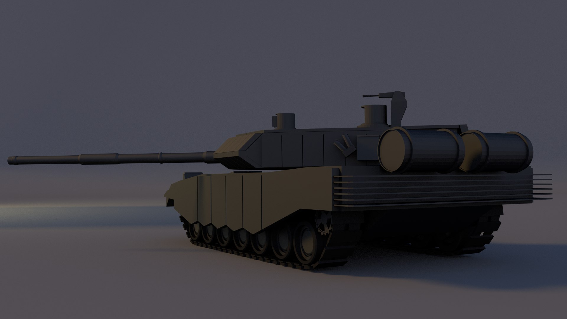 3d Model Of Battle Tank Main