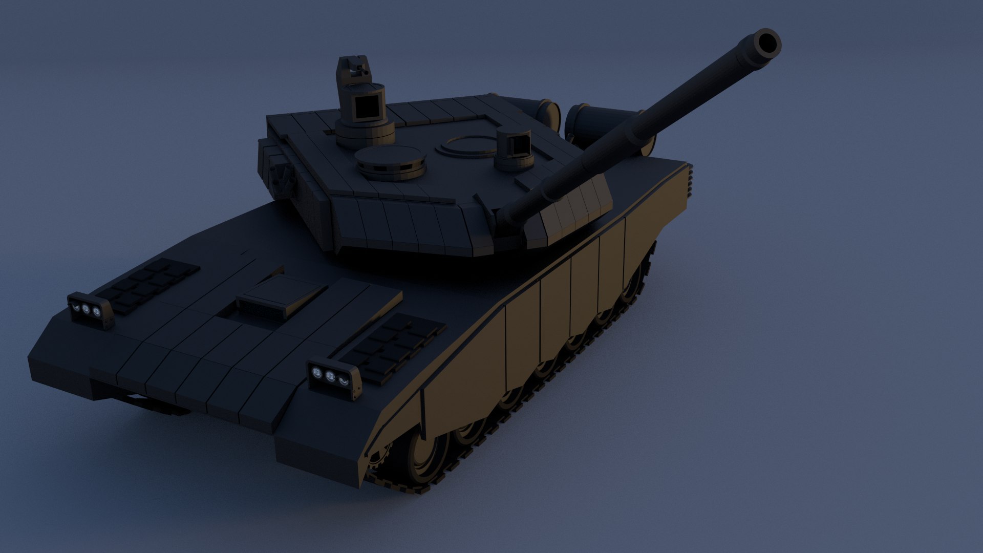3d Model Of Battle Tank Main