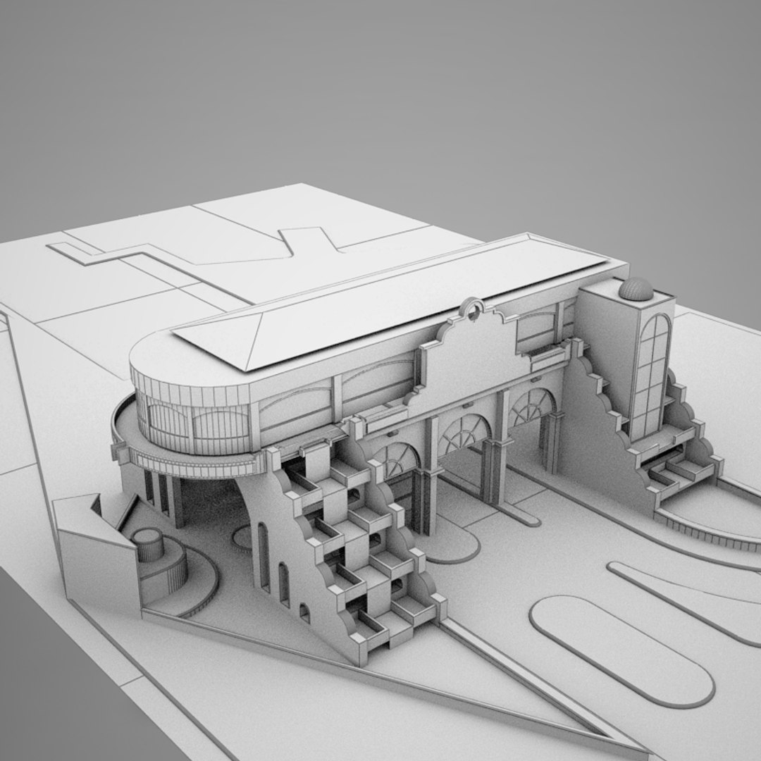 3d Gated Condo Entrance