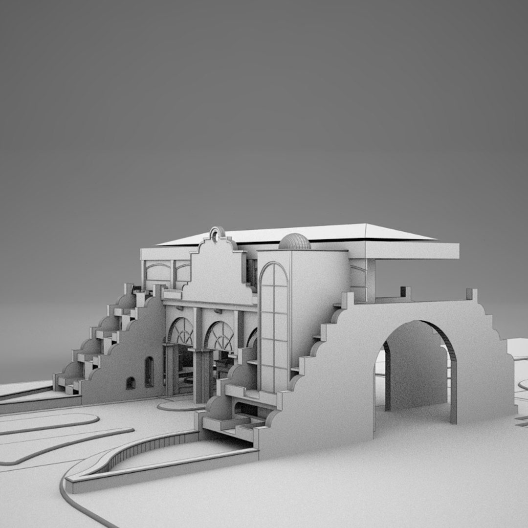 3d Gated Condo Entrance