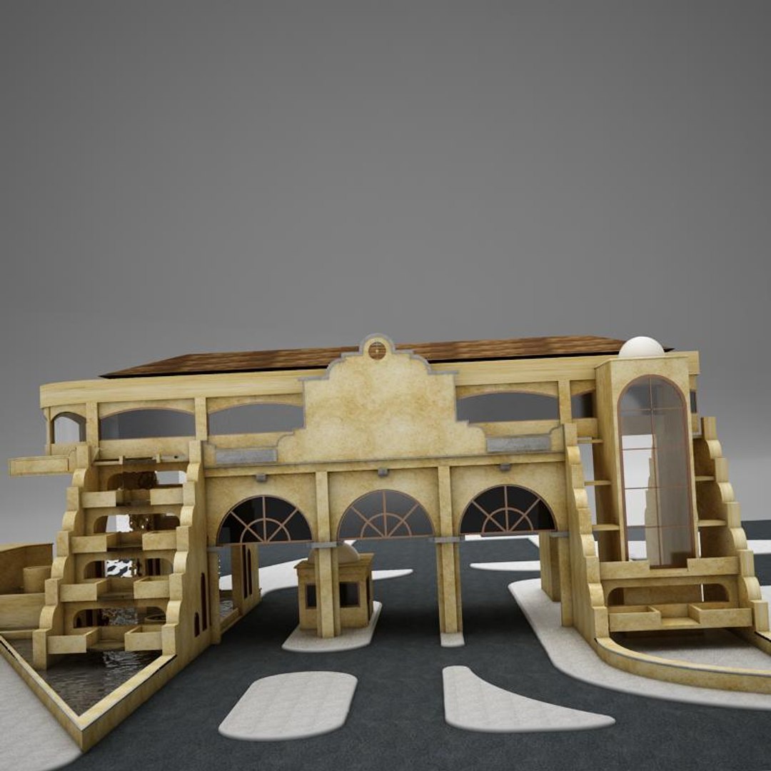 3d Gated Condo Entrance