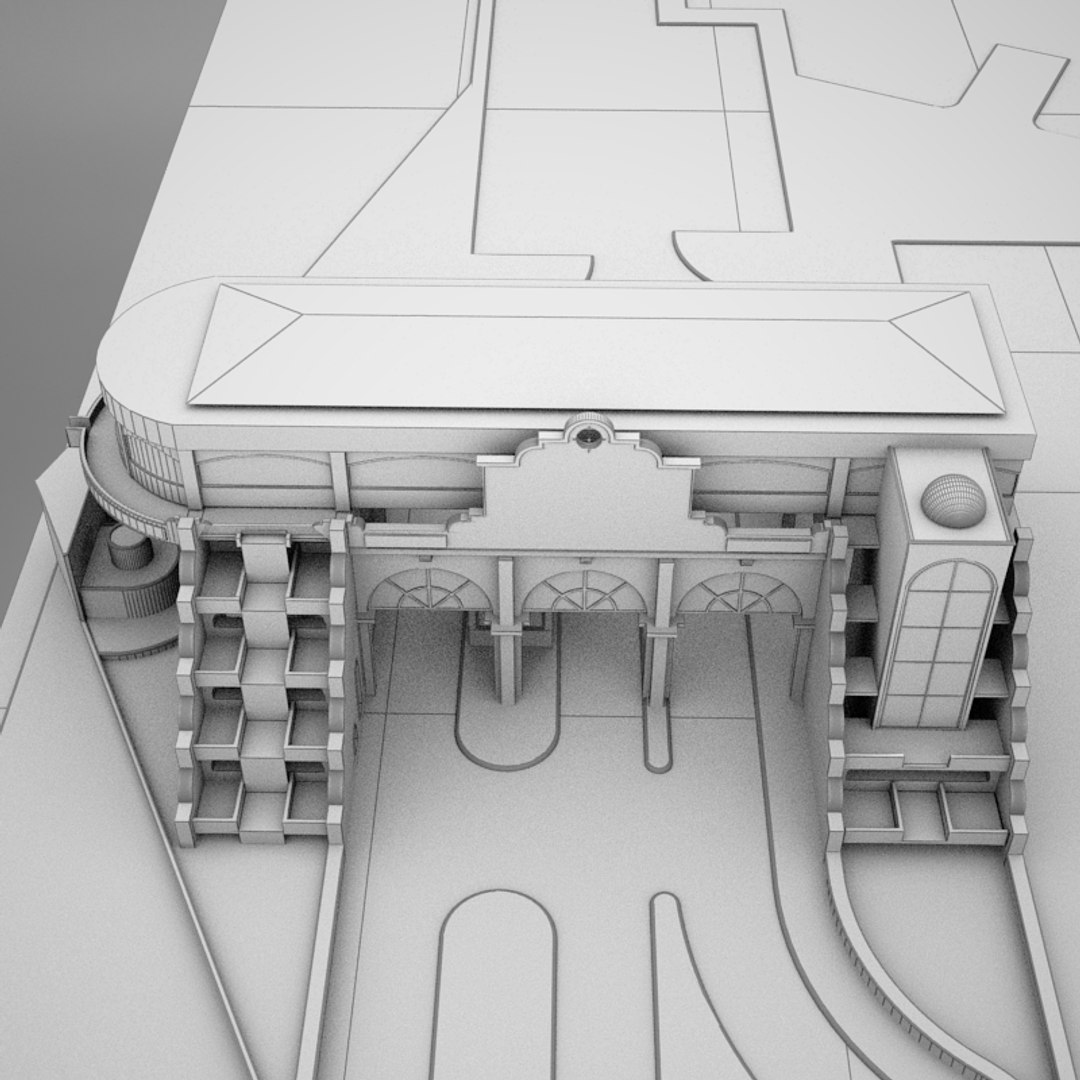 3d Gated Condo Entrance