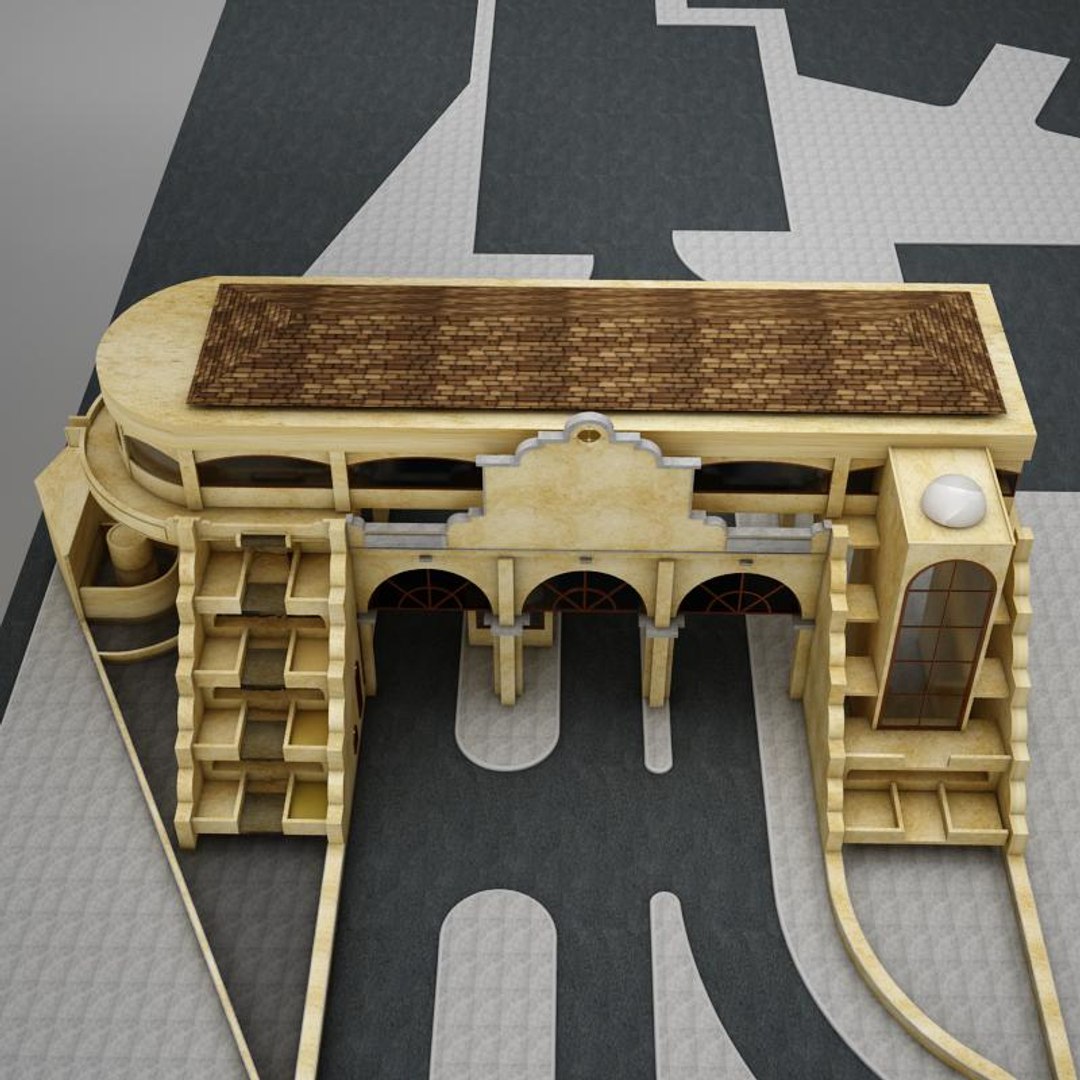 3d Gated Condo Entrance