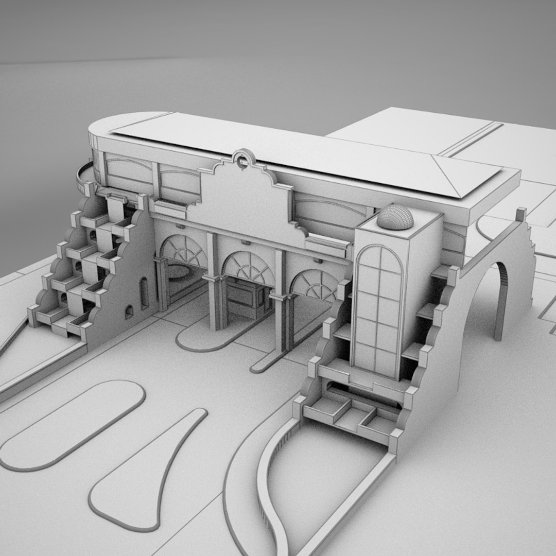 3d Gated Condo Entrance