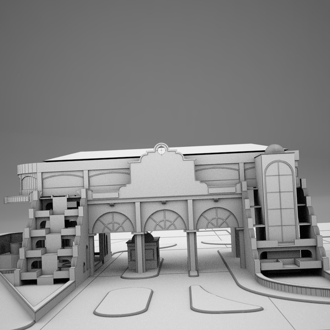 3d Gated Condo Entrance