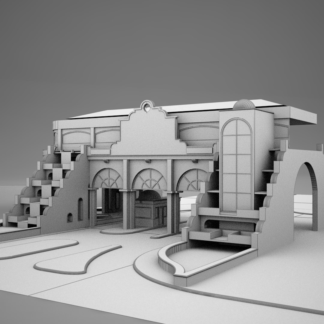 3d Gated Condo Entrance