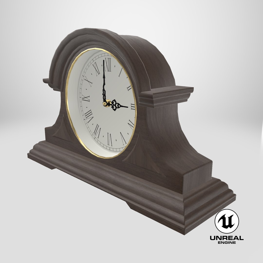 Vintage Mantel Clock 3D Model - TurboSquid 2354927