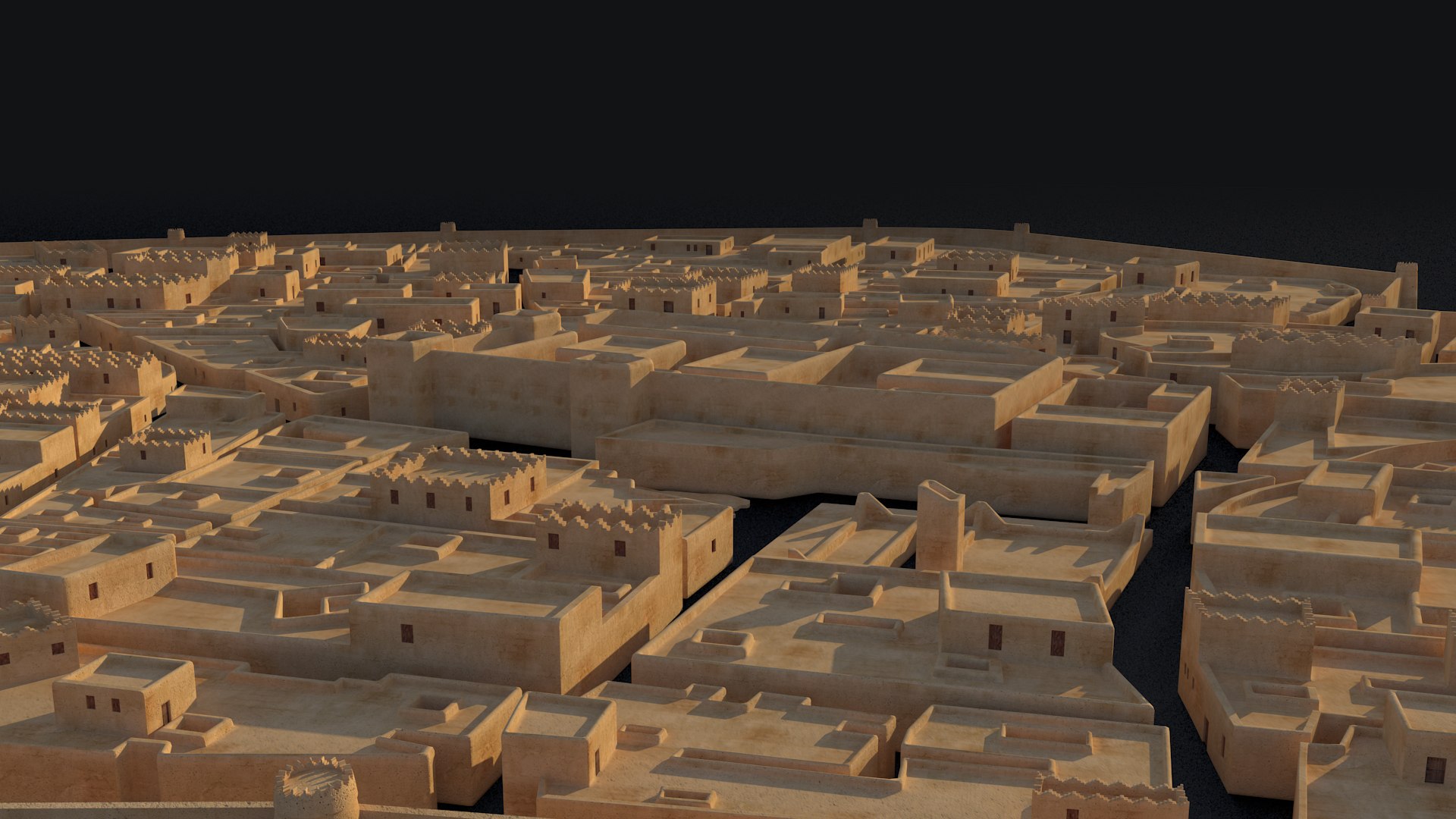 3D Model Old Riyadh City - TurboSquid 1822113